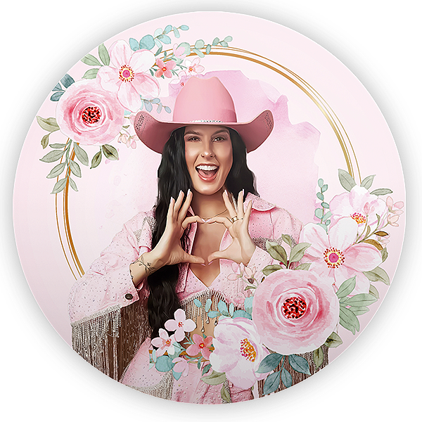 Painel Redondo - Ana Castela - Sublimado 3D - Sublitex, painéis sublimados