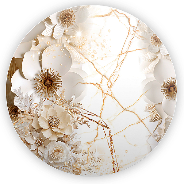 Painel Redondo - Floral - Sublimado 3D - Sublitex, painéis sublimados