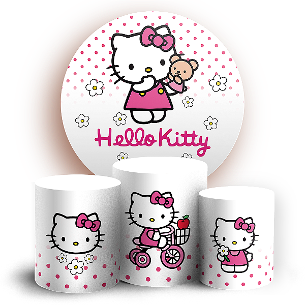 KIT Redondo e Trio - Hello Kitty - Sublimado 3D - Sublitex, painéis ...