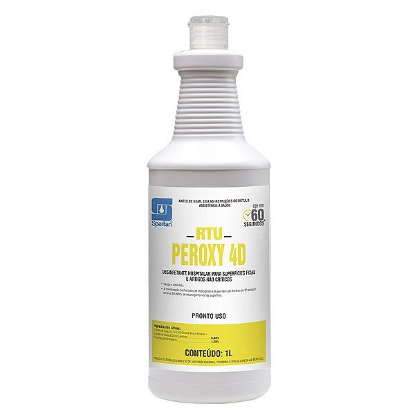 Rtu Peroxy 4D Desinfetante Hospitalar 1 Litro Spartan - NC Bella ...