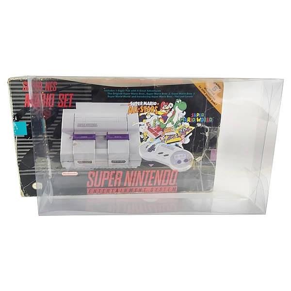 Console-6 (0,25mm) (1un) Caixa de Proteção para Console Super Nintendo ...