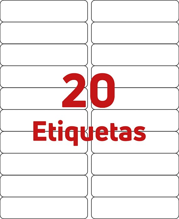 Etiqueta CARTA 6181 inkjet/laser 101,6x25,4mm - 100 folhas - Mack Color ...