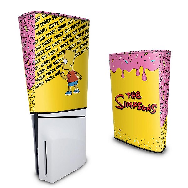 Capa PS5 Slim Anti Poeira - The Simpsons - Pop Arte Skins Atacado