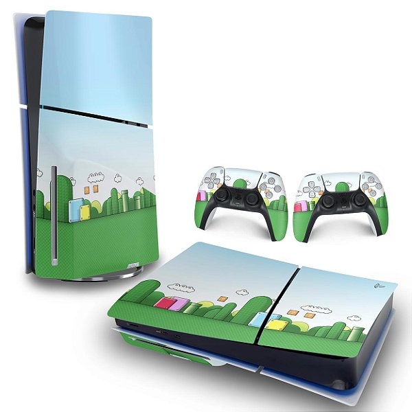 Skin PS5 Slim Horizontal - Super Mario Bros - Pop Arte Skins Atacado