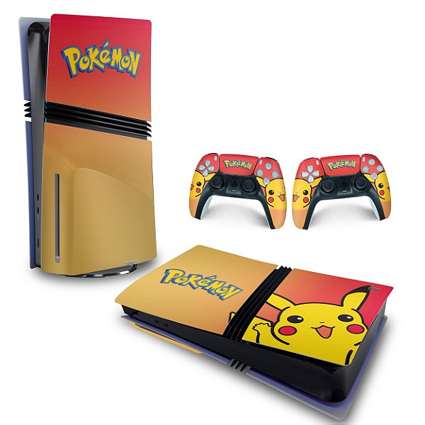 Skin PS5 Pro Horizontal - Pokemon Pikachu - Pop Arte Skins Atacado