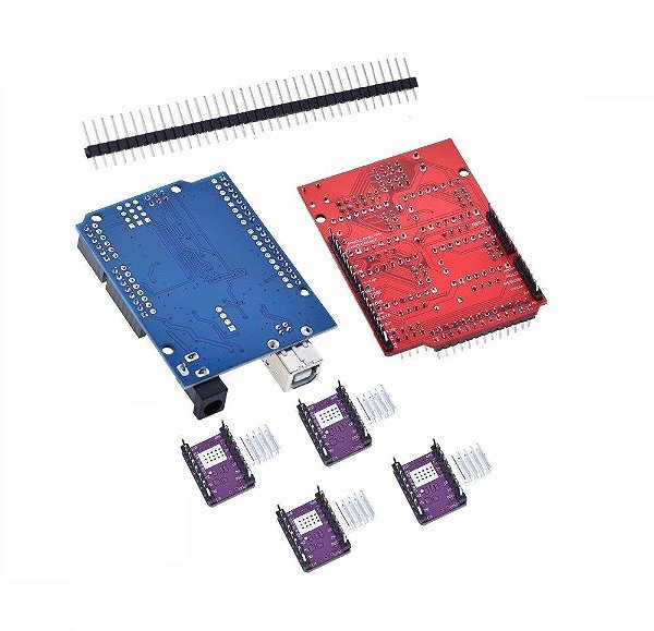 Cnc Shield + Arduino Uno + DRV8825 Eletrônica Cnc router laser - Loja ...