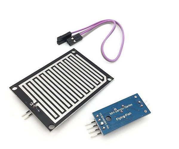 Sensor de Chuva Água C/ Módulo - P/ Arduino PIC ESP32 ESP8266 - Loja da Fábrica de Bolso