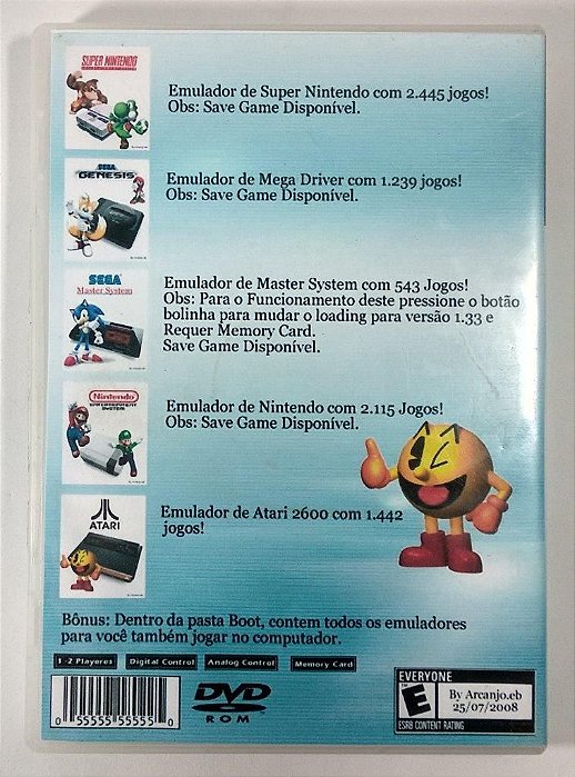 Super Coleção (SNES - MEGA DRIVE - ATARI e muito mais) - PS2 - Sebo dos ...