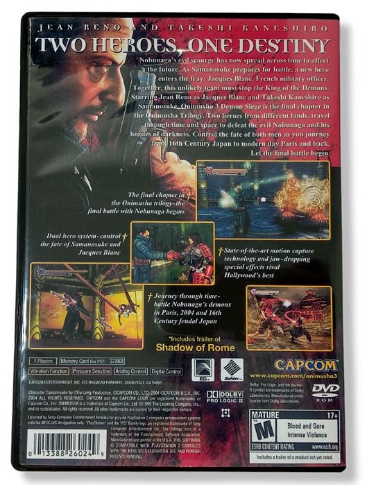 Onimusha 3 [REPRO-PACTH] - PS2 - Sebo dos Games - Games Antigos e Usados dos Atari ao PS...