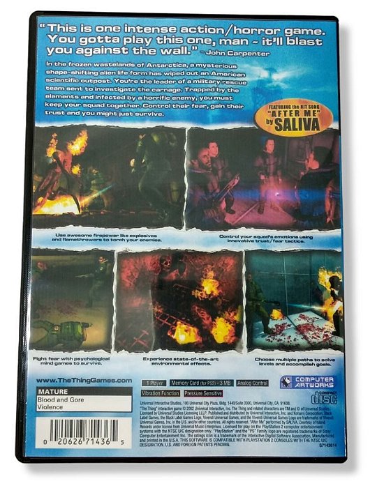 The Thing [REPRO-PACTH] - PS2 - Sebo dos Games - Games Antigos e Usados dos Atari ao PS...