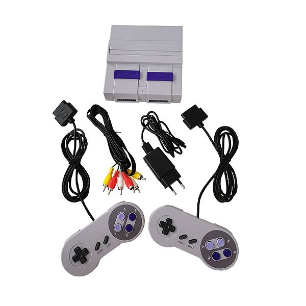 Console 16 Bit Mini (2 controles + 2 Cartuchos) - Sebo dos Games ...