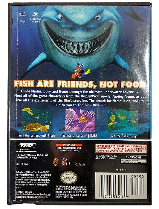 Finding Nemo Original - GC - Sebo dos Games - 9 anos! Games Antigos e ...