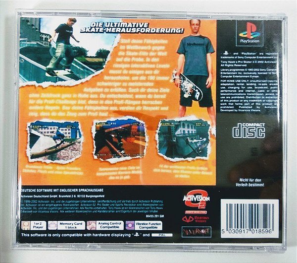Tony Hawks Pro Skater 4 [REPLICA] - PS1 ONE - Sebo dos Games - 10 anos!