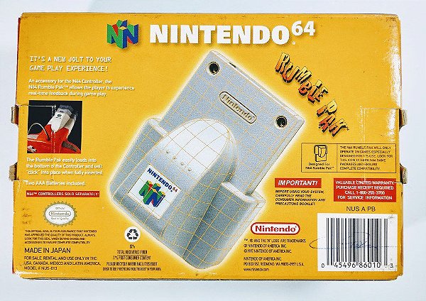 Rumble Pak Original - N64 - Sebo dos Games - Games Antigos e Usados dos ...