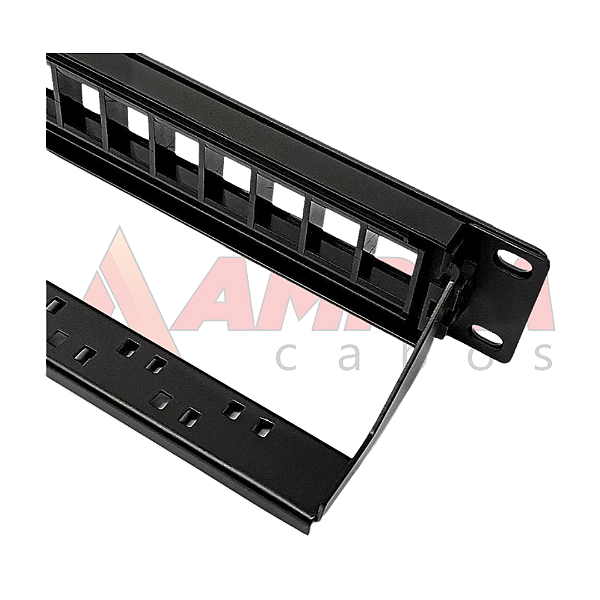 PATCH PANEL DESCARREGADO 24 PORTAS - Ampla Cabos Network