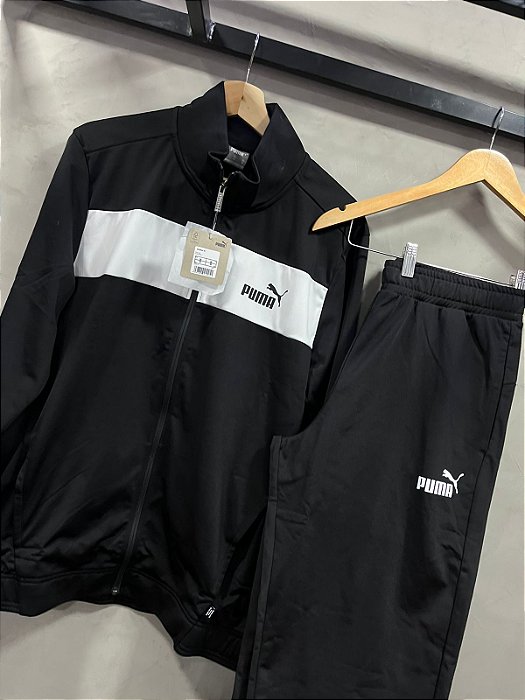 CONJUNTO PUMA TRACK (PRETO/BRANCO) - JNoriginals