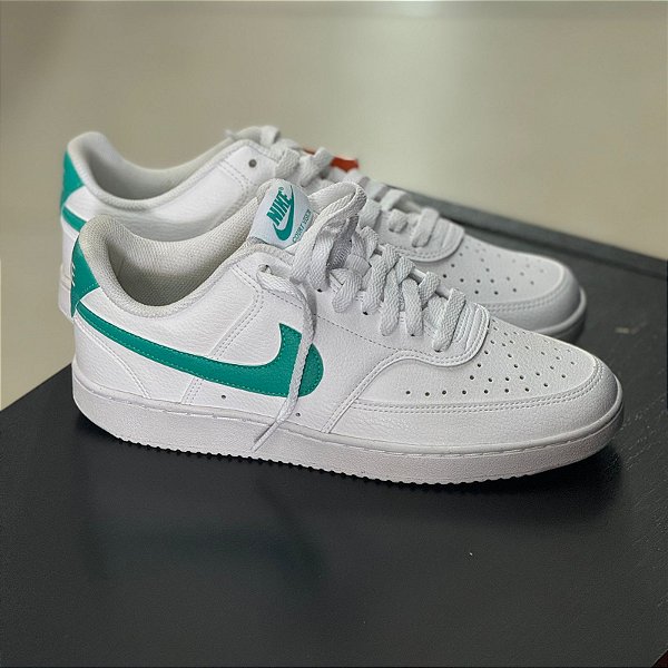 Tênis Nike Court Vision Low-Branco e verde - JNoriginalshop