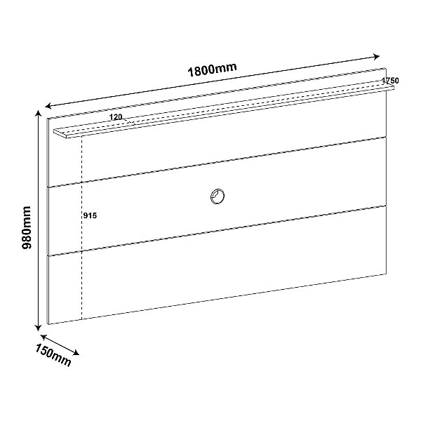 Painel de TV 60 Polegadas Slim Preto | 041 Wood - 041 Wood Móveis para ...