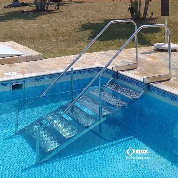 Escada 10 - Inox 316 (6 Degr.) De 1,20 A 1,40 MT De Profundidade - Loja ...