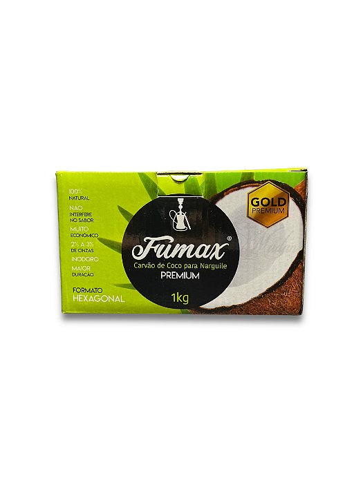CARVÃO FUMAX 1KG - CARVÃO DE COCO - Mudan Tabacaria