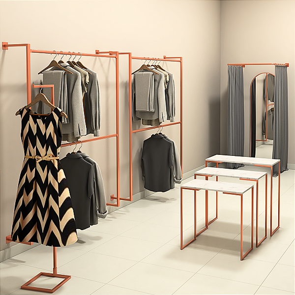 Kit Loja Completa Pronta Europa | Araras e Expositores Metalon Premium - Metalon Premium ...