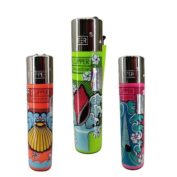 Isqueiro Clipper Praia Desenho Surf Barato Original Grande - Tabacaria ...