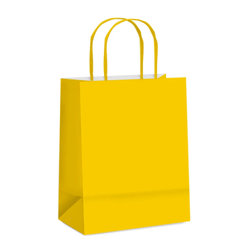 Sacola de Papel 8x14x7cm - Amarelo – 1 Unidade - Alegra Festa - Artigos ...