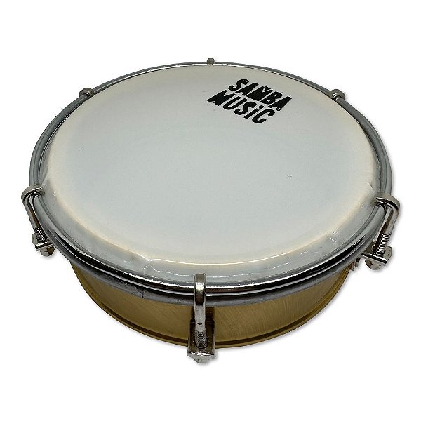 Tamborim 55mm de Alumínio Samba Music TBA-55 CP GP Dourado com Capa ...