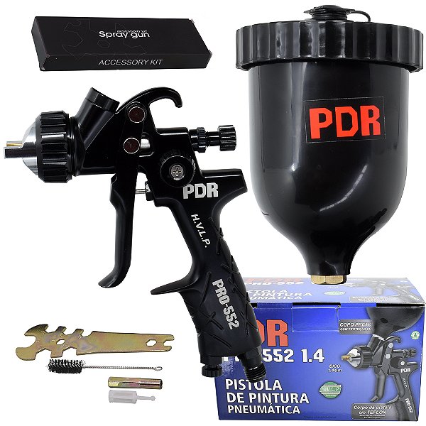Pistola de Pintura Hvlp Pdr Pro-552 Bico 1,4mm 600ml P52 - Ferramentas MEP
