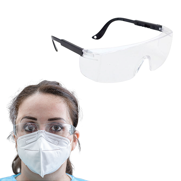 Óculos de Proteção Incolor Transparente EPI - Supermédica Distribuidora ...