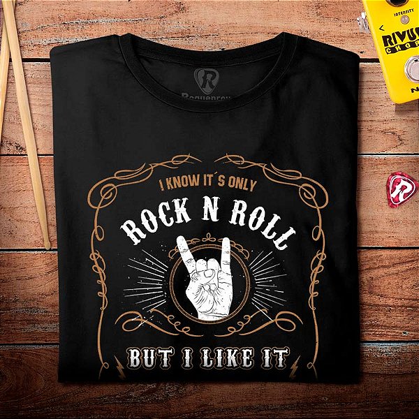 Camiseta rock Only Rock n Roll | 100% Algodão - Roquenrou | Estampado na Veia!