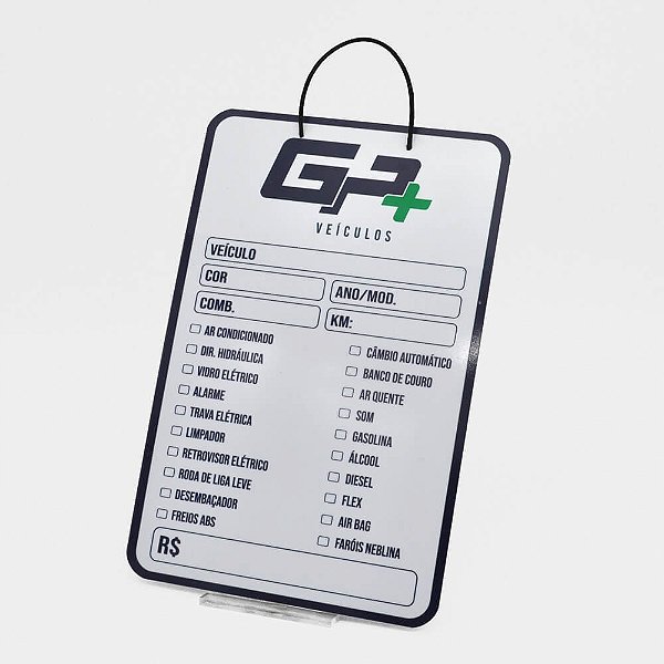 Placa de Preço e Descrição para Carro - Tiger Adesivos com Tecnologia