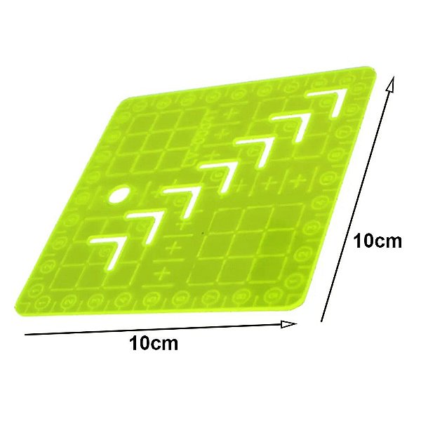 Régua Patchwork Caixa de Leite Verde 10X10cm - Fashion Maq - Máquinas e Acessórios