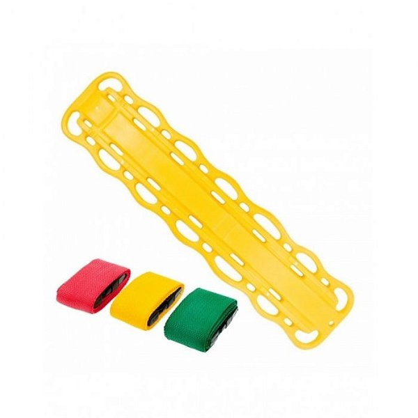 Prancha De Resgate Polietileno Com Jogo De Cinto 3 Peças ADULTO - Rentmed