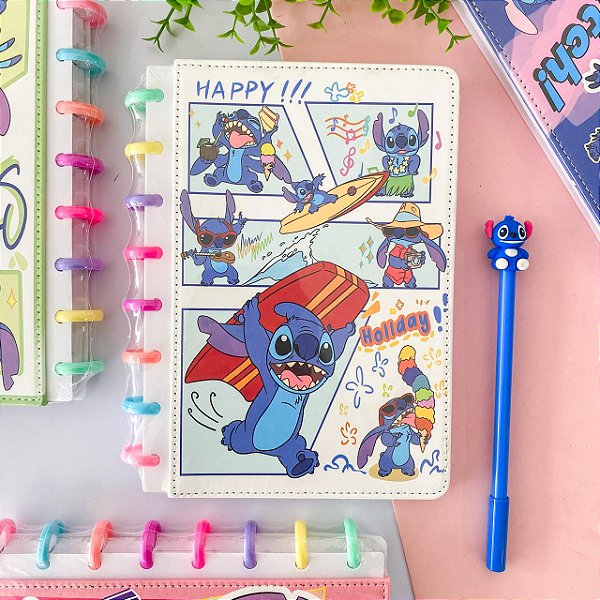 Caderno de Disco Stitch A5 - Importado - Choily Paper - Papelaria Criativa