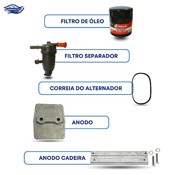 Kit Manutenção Mercury 300 Horas V8 4.6L SEAPRO/STD/PROXS (8M0149931 ...