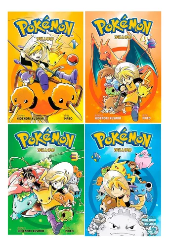 COMBO Pokémon Yellow: Volume 1, 2, 3 e 4 (Mangás) - Dalaran Games