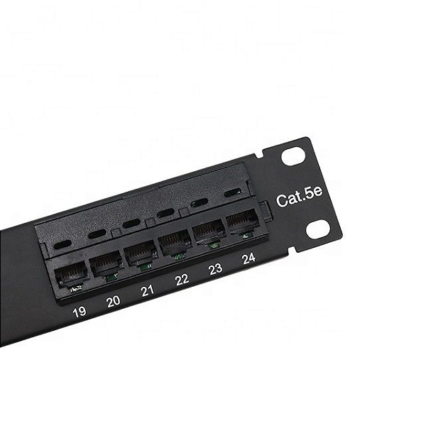 Patch Panel 19-1U 24 portas Cat5e RJ45 - PPE-41-OEM - NetPlus