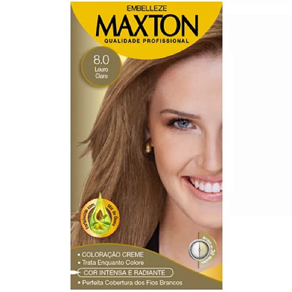 Tintura Maxton Kit 8.0 Louro Natural - FarmaViver