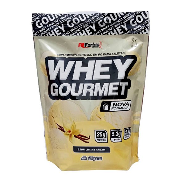 Suplemento Em Pó Whey Gourmet Baunilha Ice Cream Refil 907g - Resilifarma - Saúde em primeiro lugar