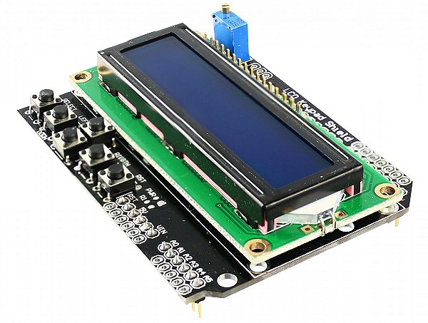 Display LCD Keypad Shield 16x2 com Teclado/Botão - A2 Robotics
