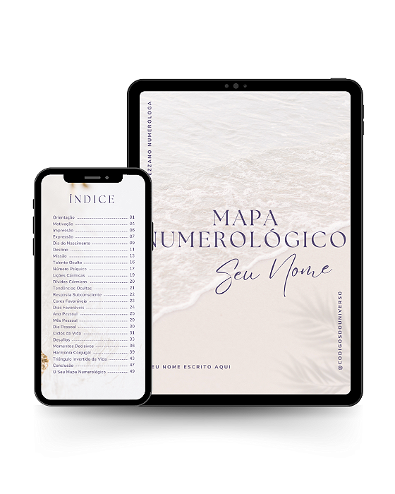 Mapa Numerológico Completo l Numerologia Cabalística - Códigos do ...