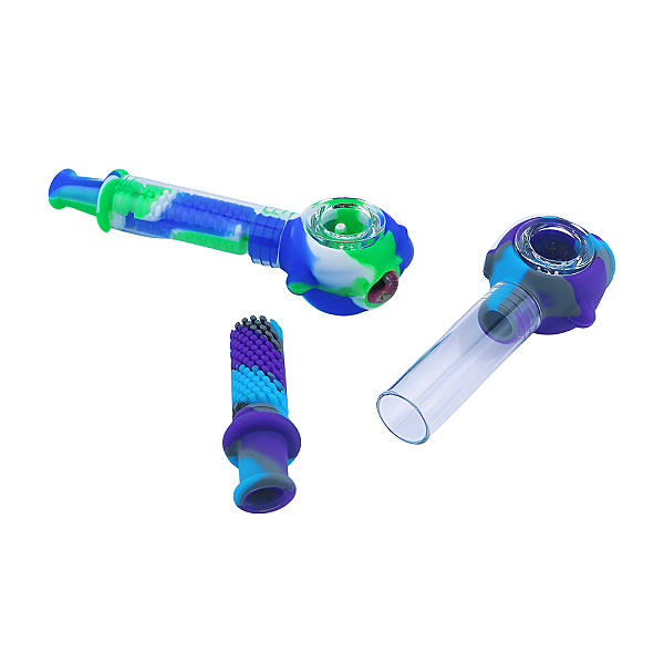 Pipe De Silicone Com Resfriamento E Bowl De Vidro - Tabacaria Arahat e ...