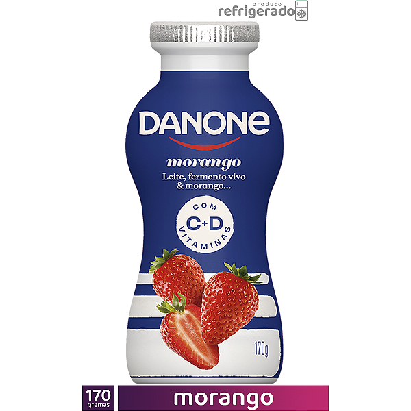 Danone Líquido 170g Morango - Frete grátis + descontos cumulativos