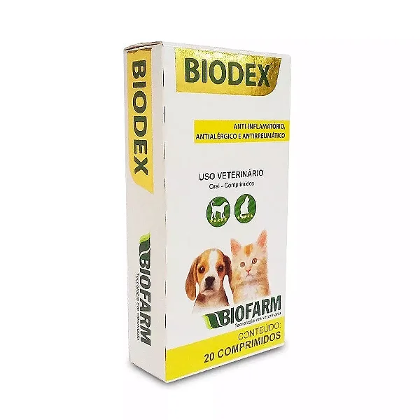 Anti-Inflamatório Biodex 20 Comprimidos para Cães e Gatos - Empire Pet
