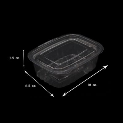 Embalagem pote retangular com tampa articulada 250ML Galvanotek GA 88 - 200 unidades ...