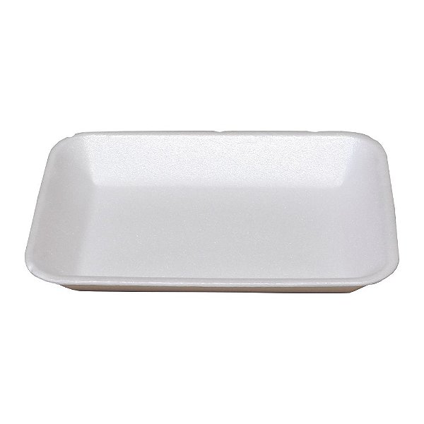 BANDEJA ISOPOR CF02 BRANCA C/100 COPOPLAST - Ângulo Embalagens
