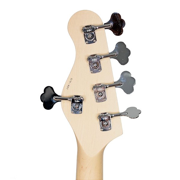 Contrabaixo 5 cordas Tribe Precision modelo Spike Olympic White Pau ...