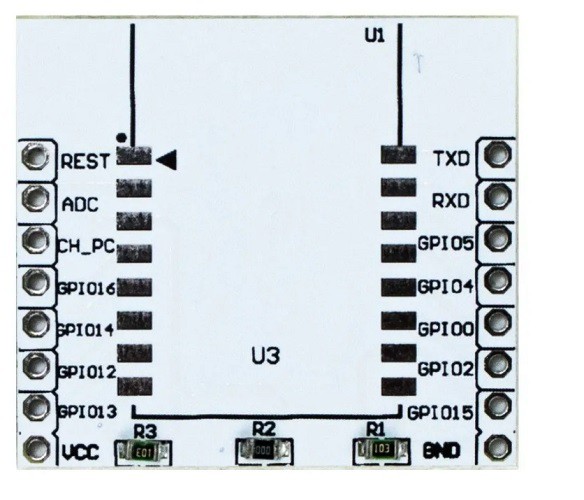 Módulo Adaptador Para Esp8266 12e Com Barra De Pinos Acepic Tecnologia