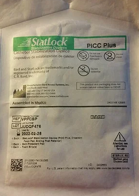 Statlock Picc Plus Dispositivo para Fixação de Cateter - Bard ...